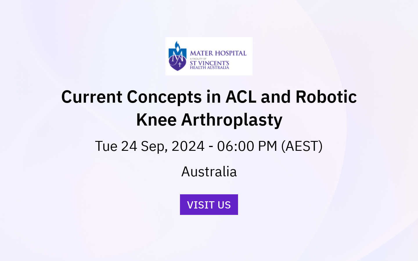 Current Concepts in ACL and Robotic Knee Arthroplasty