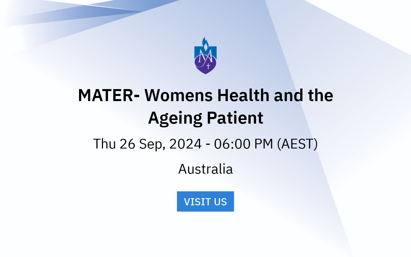 MATER- Womens Health and the Ageing Patient